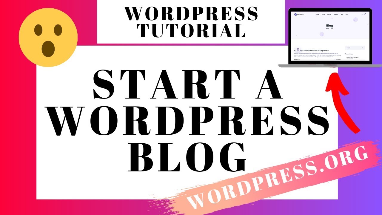 WordPress.org Blog Tutorial For Beginners 2022 | Step-by-Step ...